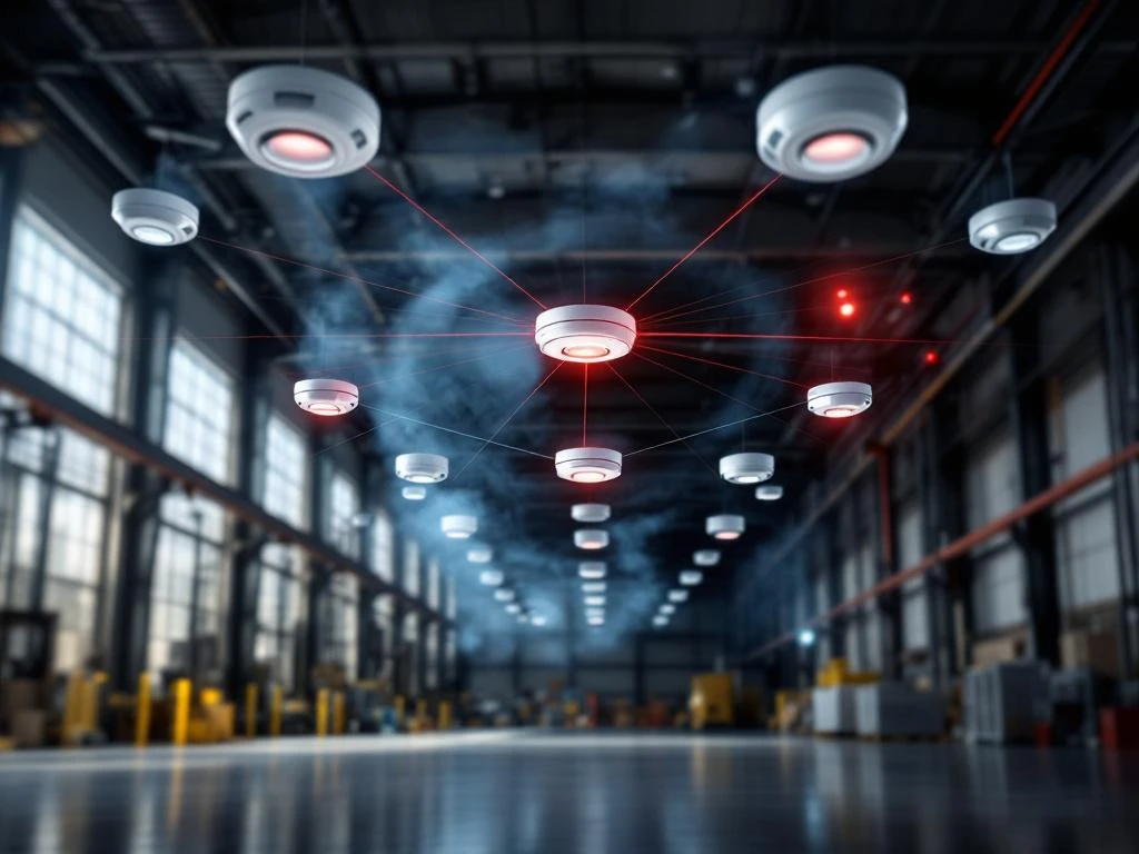 What is the ideal spacing between fire detectors in large halls ...